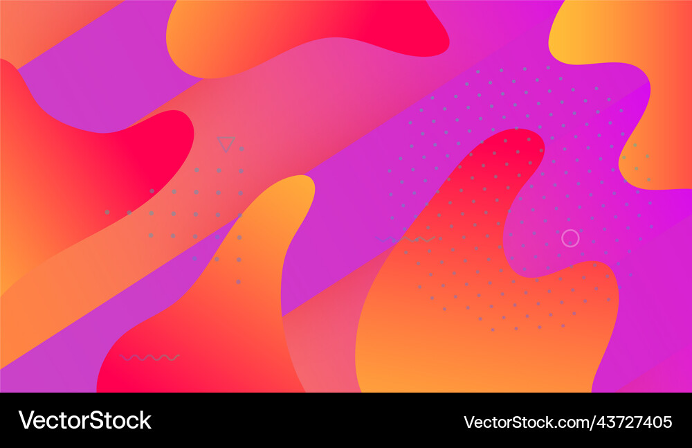 Geometric poster flow landing page graphic Vector Image