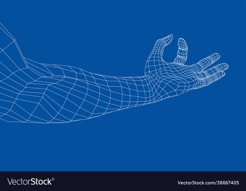 Hand hold some tiny or thin object Royalty Free Vector Image