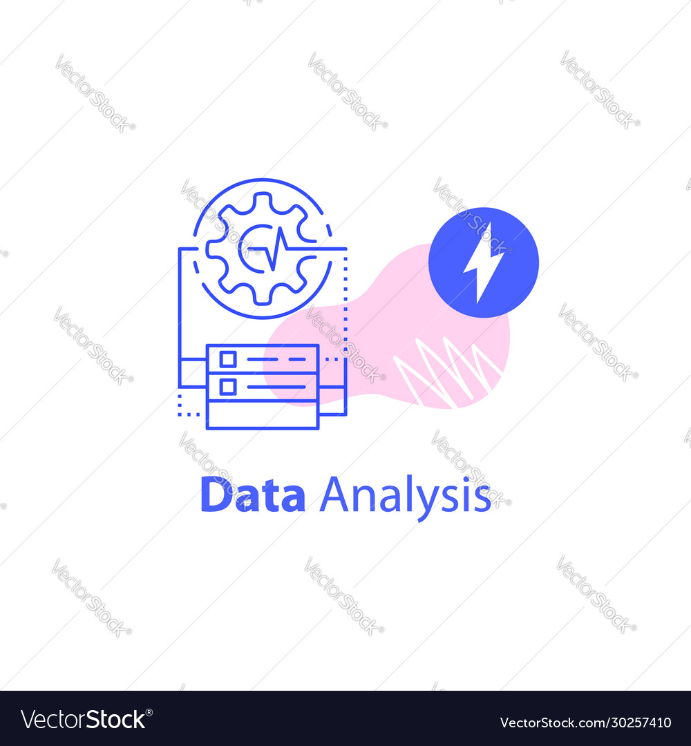 Big data processing technology storage Royalty Free Vector
