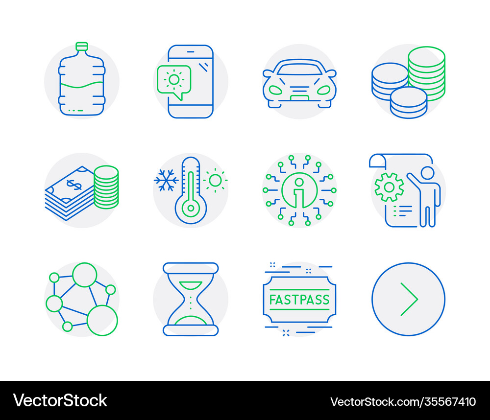 Business icons set included icon as tips Vector Image