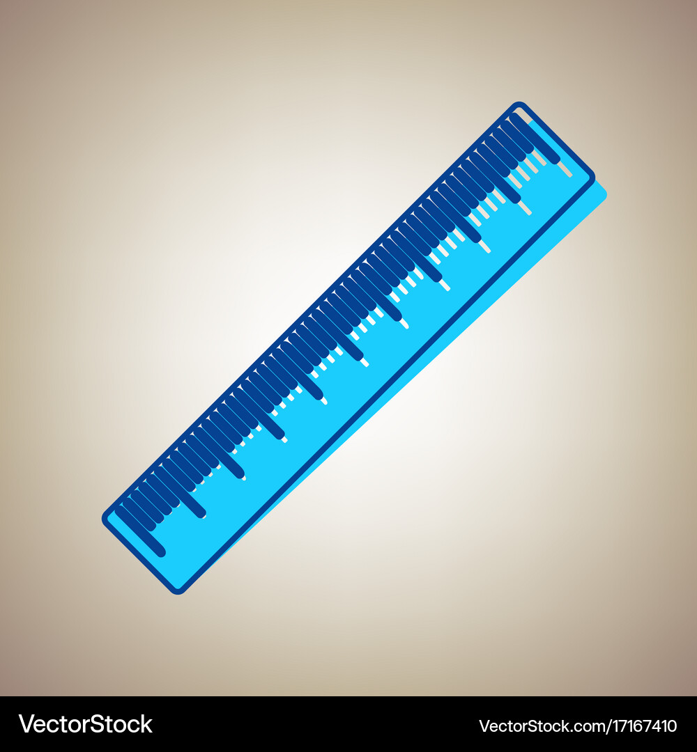 Centimeter ruler sign sky blue icon Royalty Free Vector