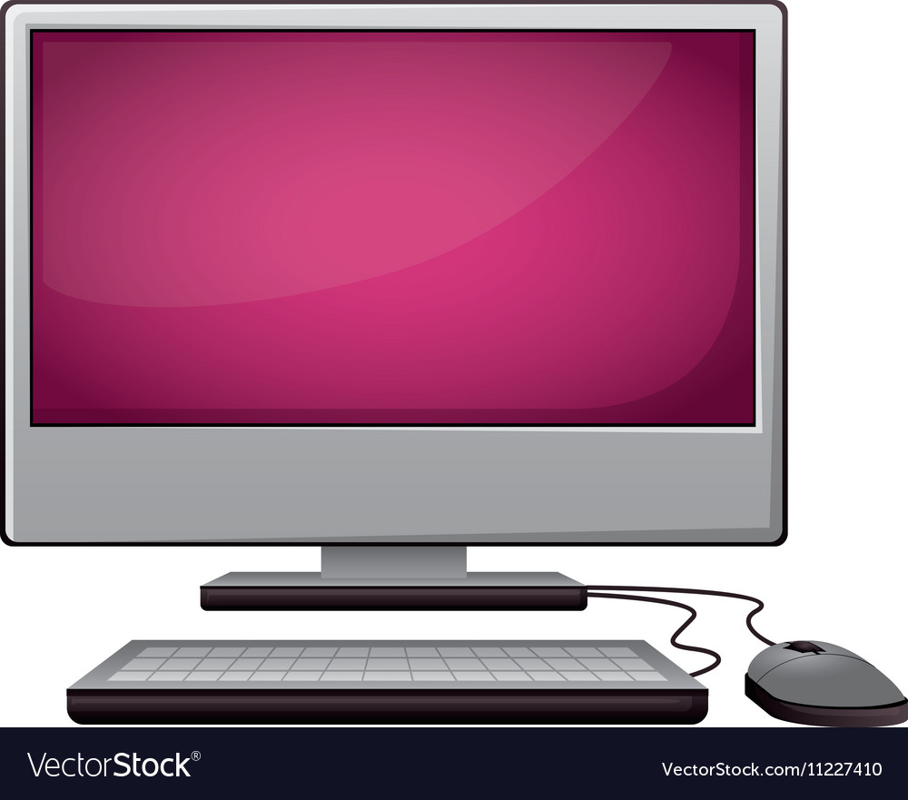 Computer device icon Royalty Free Vector Image