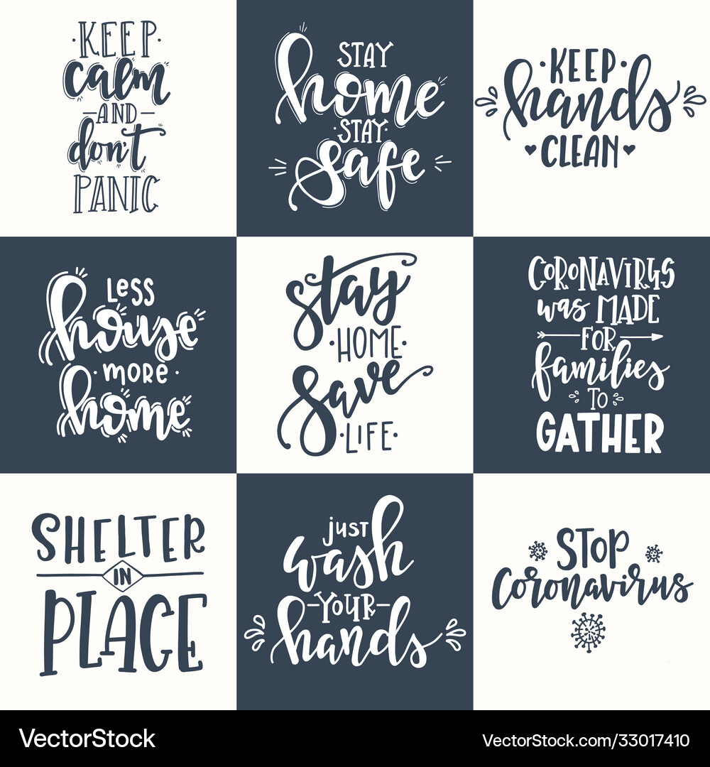 Coronavirus covid-19 letterings and other elements