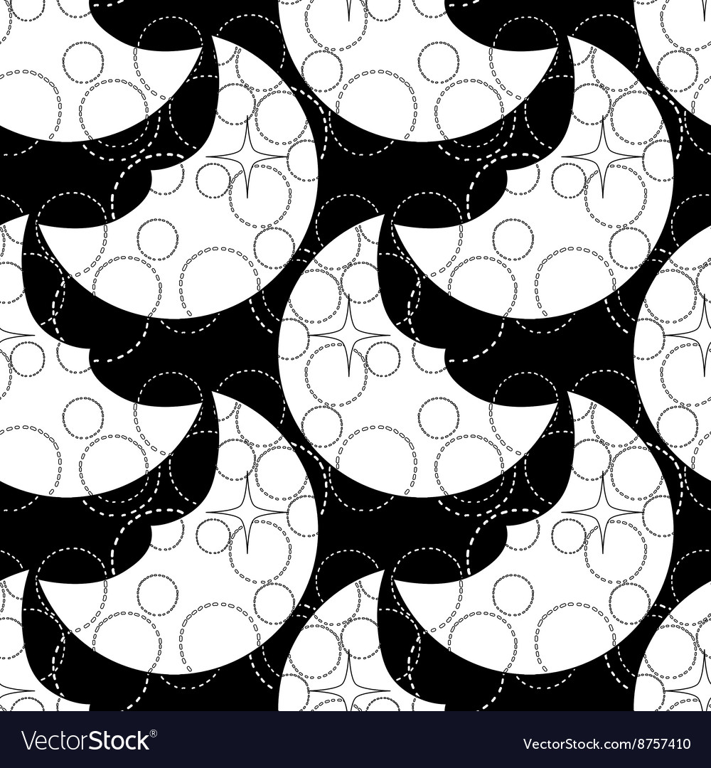 Graphic moon pattern Royalty Free Vector Image