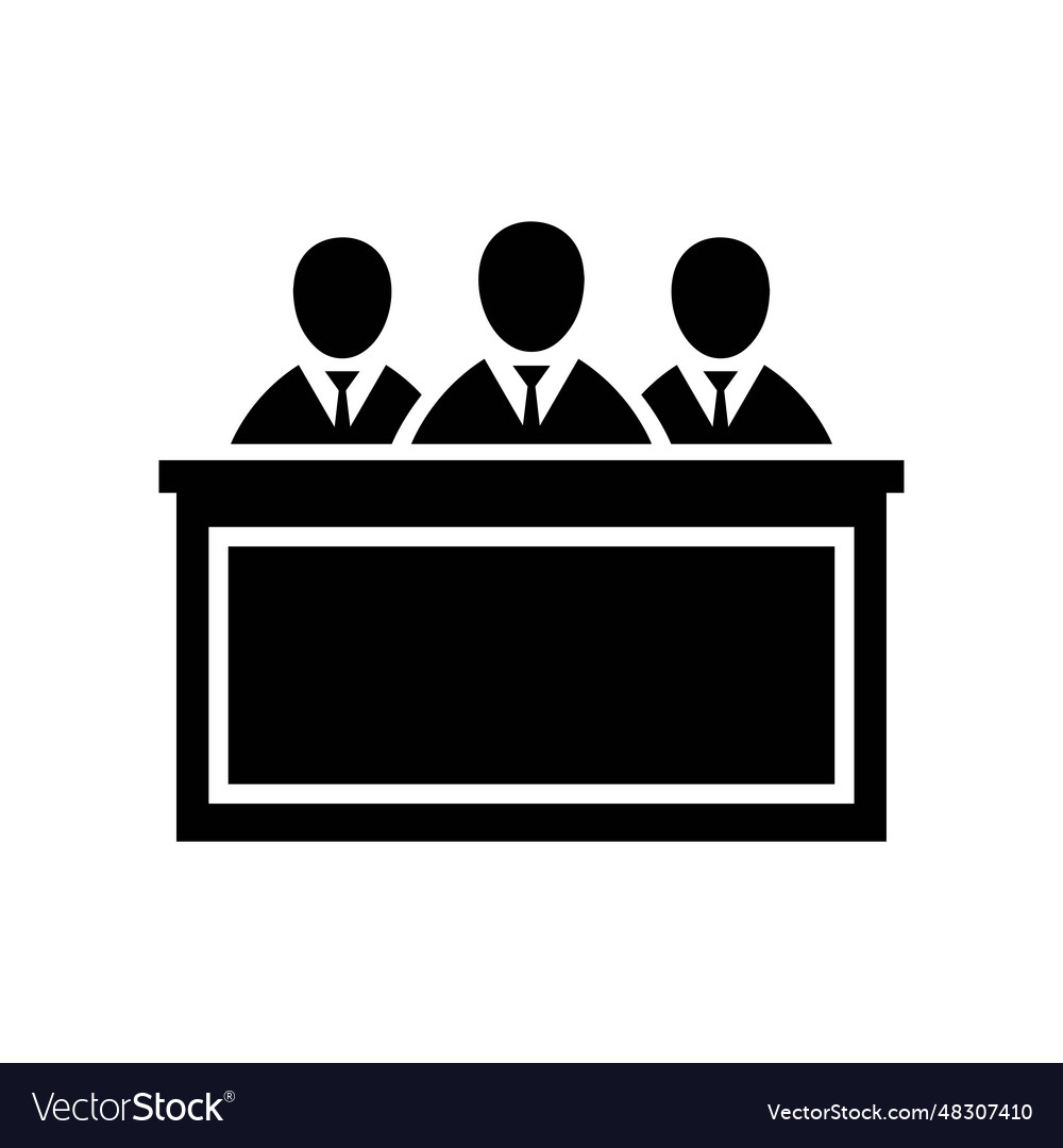 Jury icon isolated on white background Royalty Free Vector