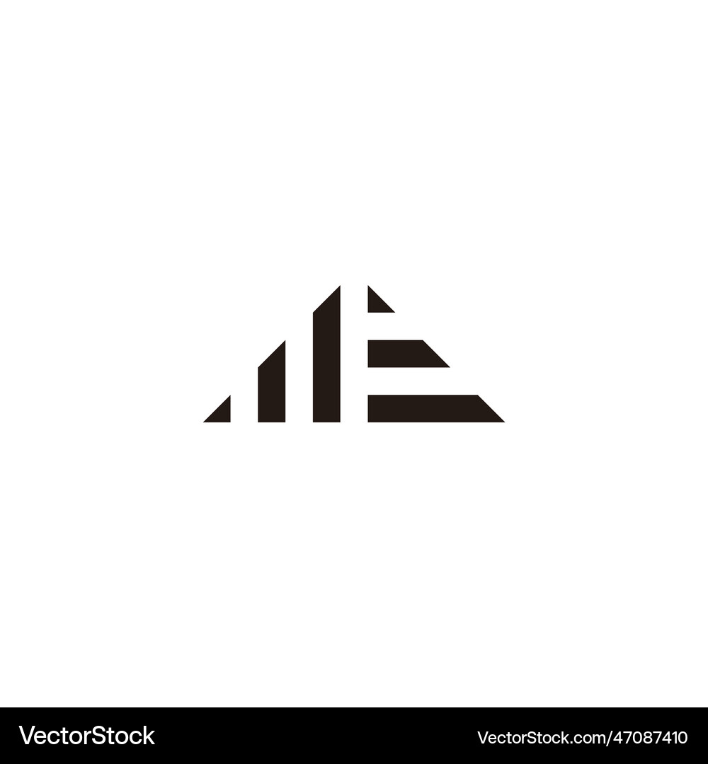 Letter me papers fold geometric symbol simple logo