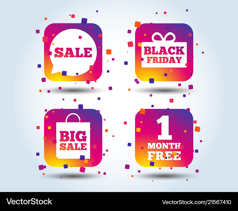 Sale speech bubble icon black friday symbol Vector Image