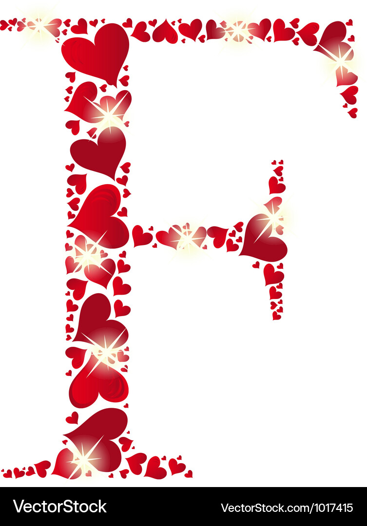 Alphabet of hearts Royalty Free Vector Image - VectorStock