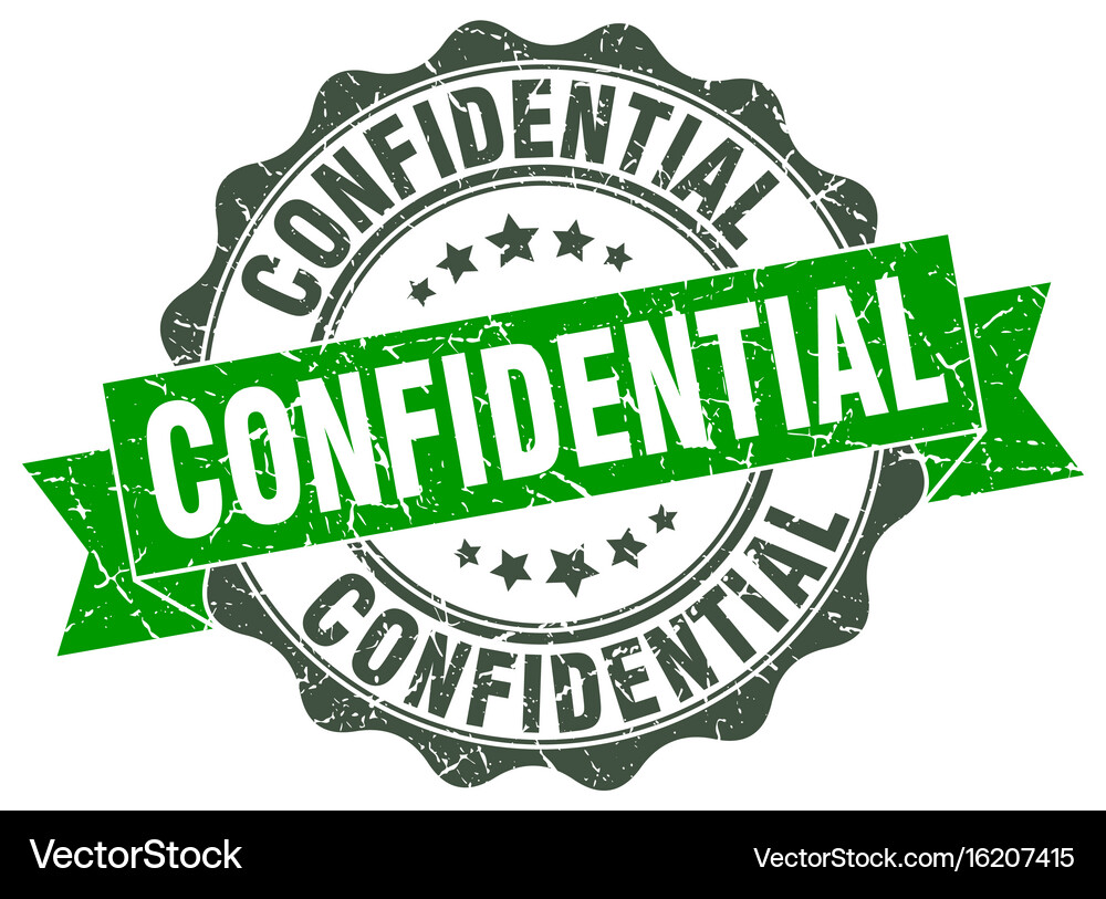 Confidential stamp sign seal Royalty Free Vector Image