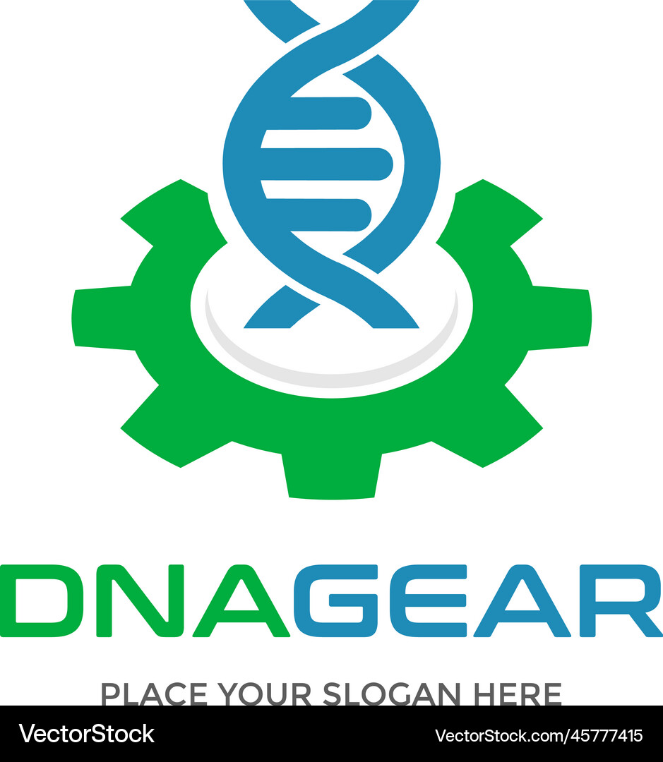 Dna gear logo template this design use gear Vector Image