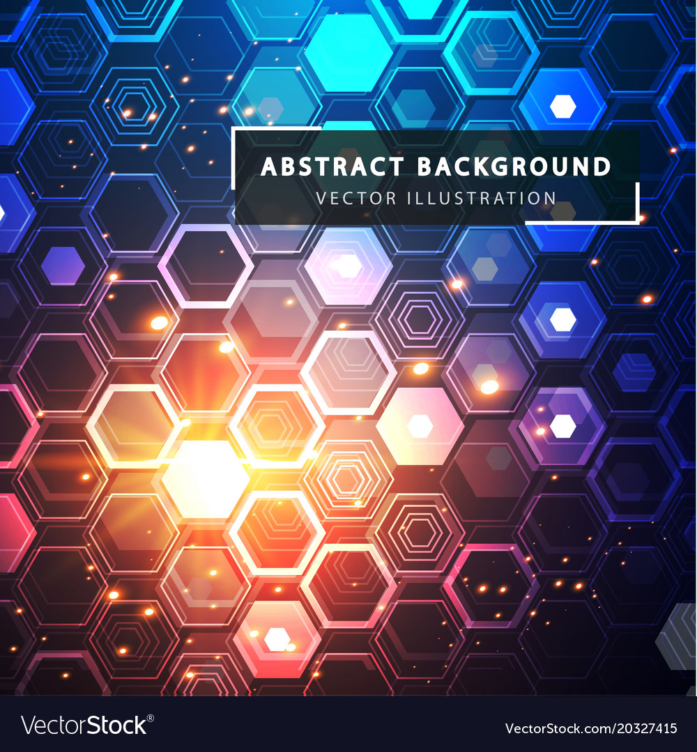 Hexagonal Technology Background Royalty Free Vector Image