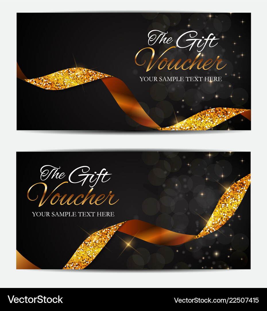Luxury members gift card template for your Vector Image