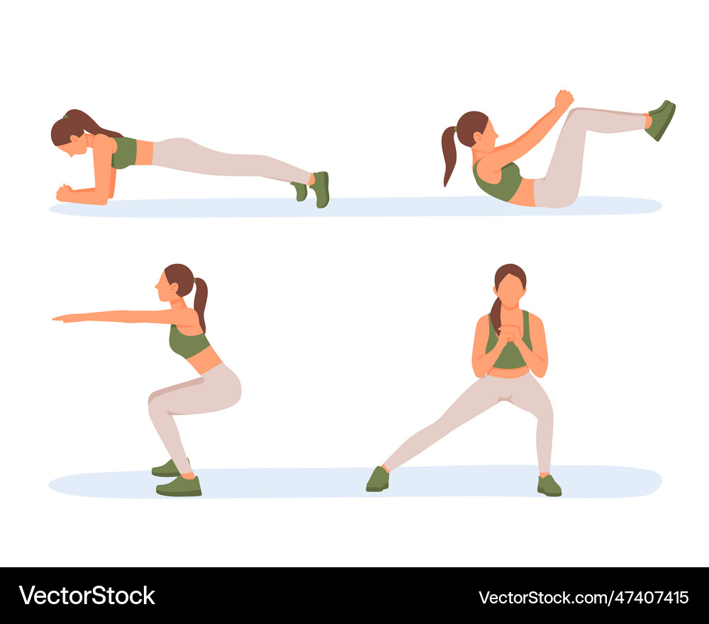 Regular physical activity and healthy lifestyle Vector Image