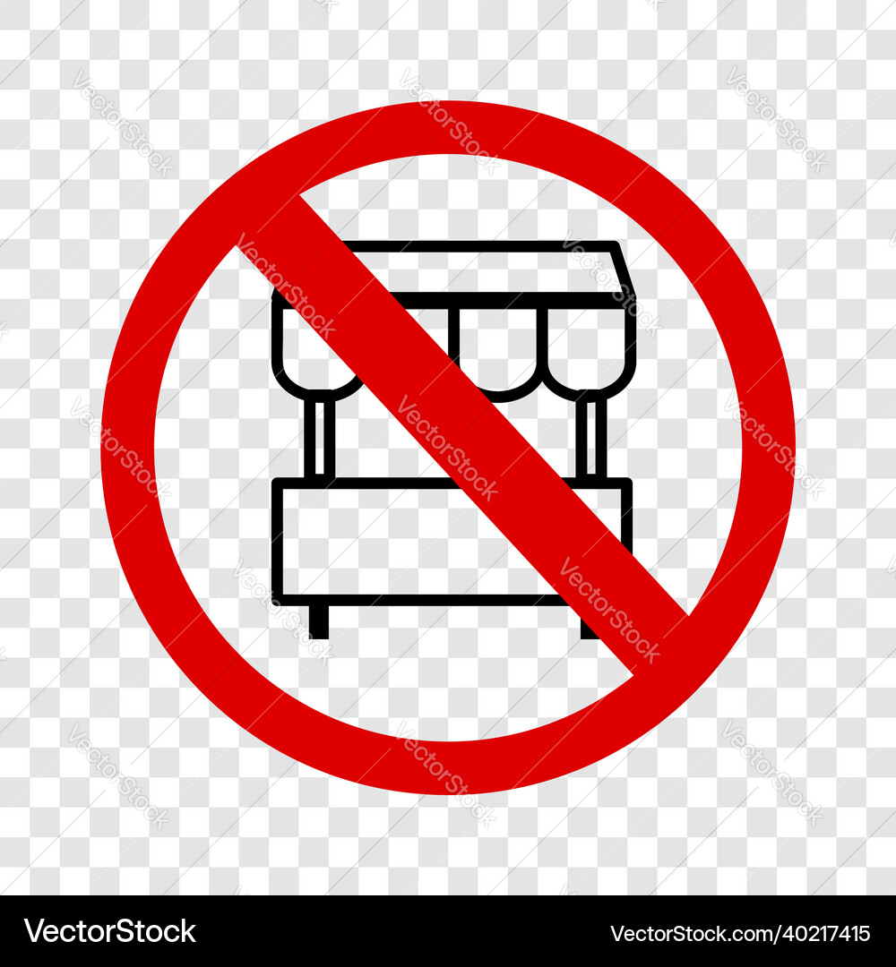 Simple sign do not selling sign do Royalty Free Vector Image
