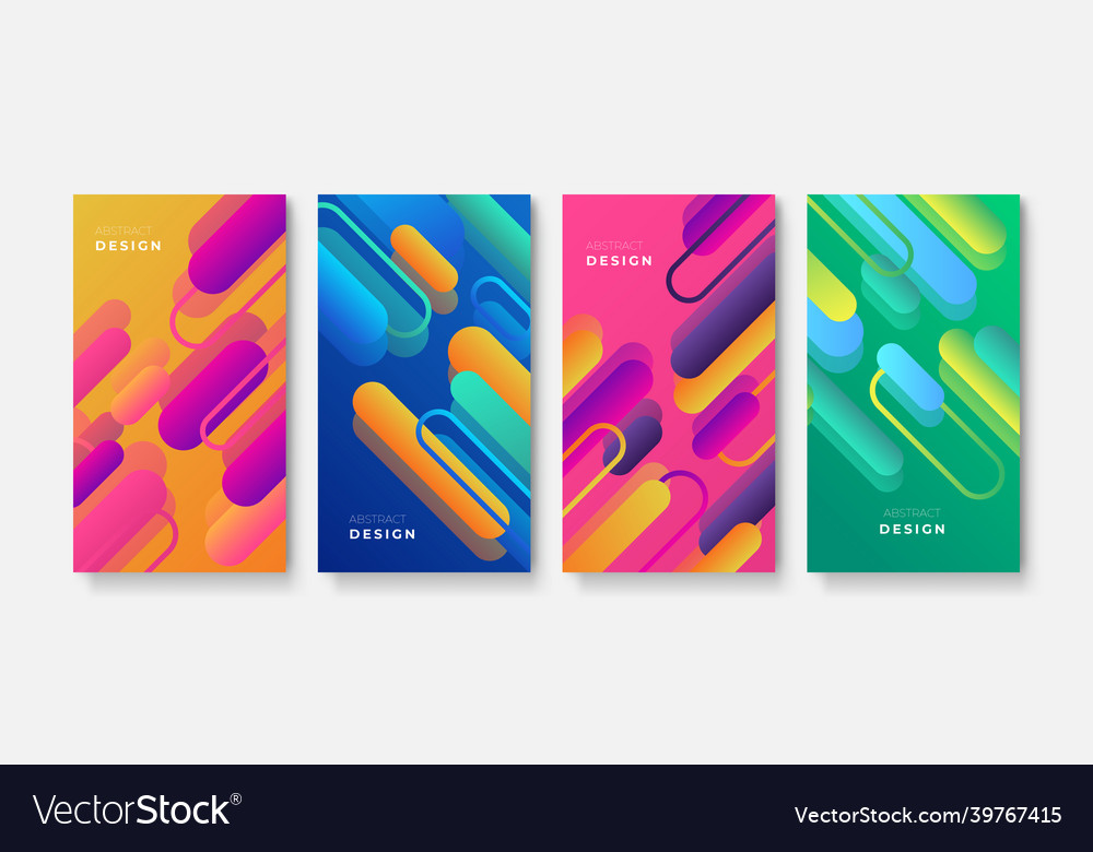 Slides abstract unique editable modern social Vector Image