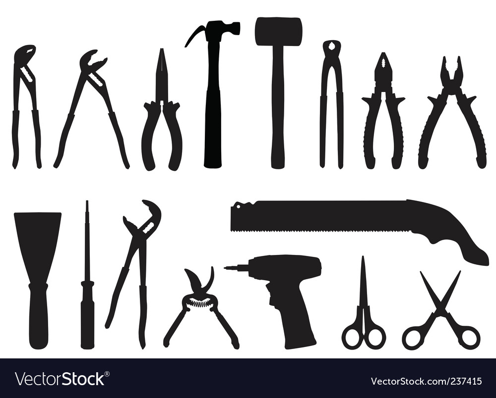 Tools set Royalty Free Vector Image - VectorStock