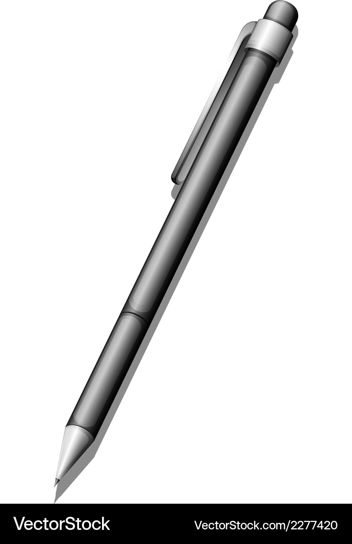 A topview of ballpen Royalty Free Vector Image