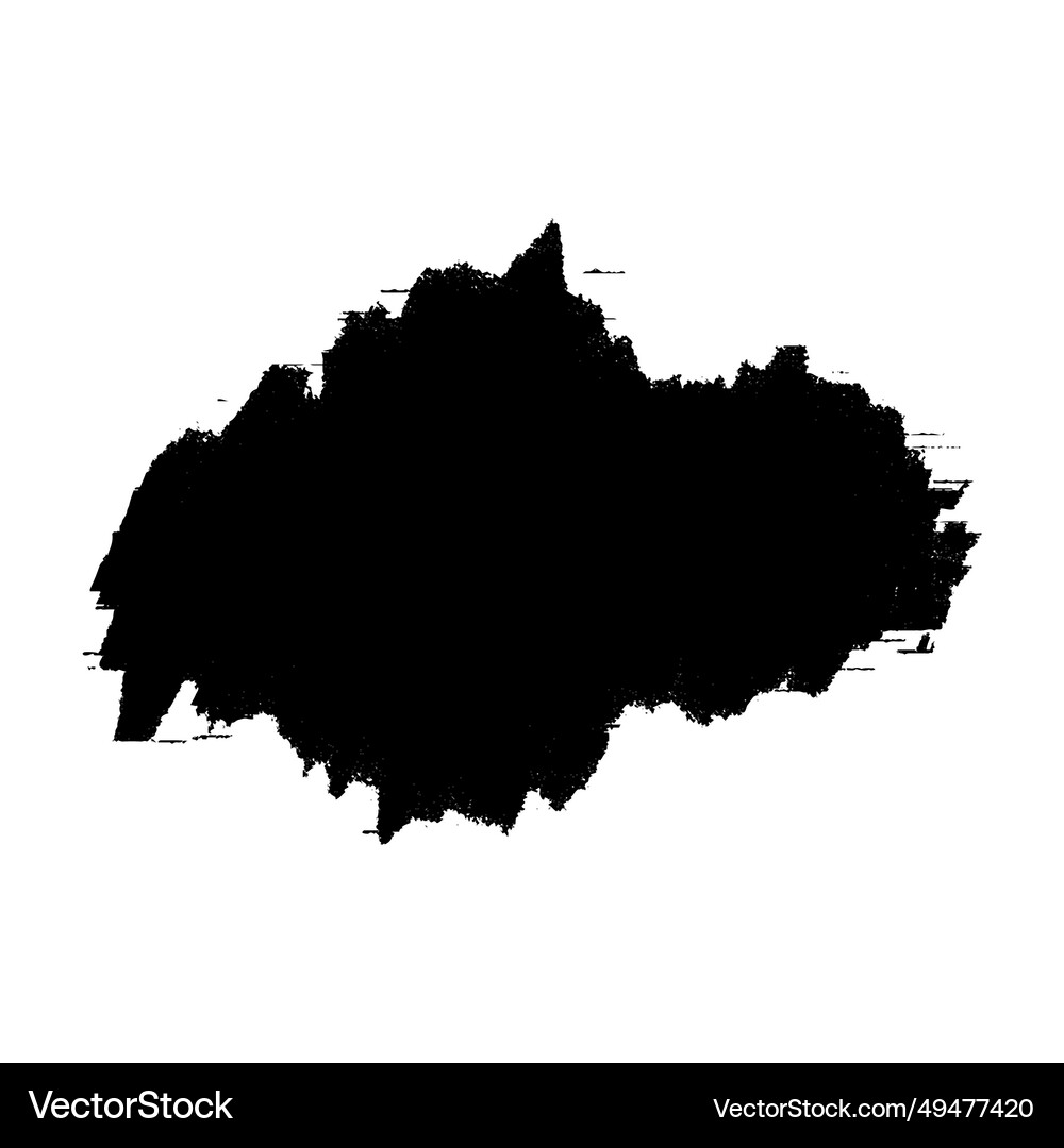 Black paint ink brush stroke line or texture Vector Image