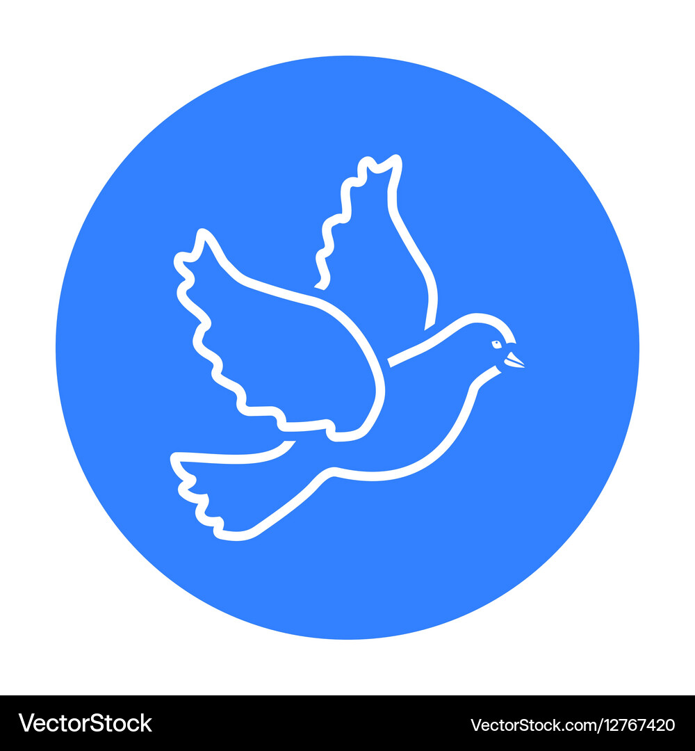 Dove icon of for web Royalty Free Vector Image