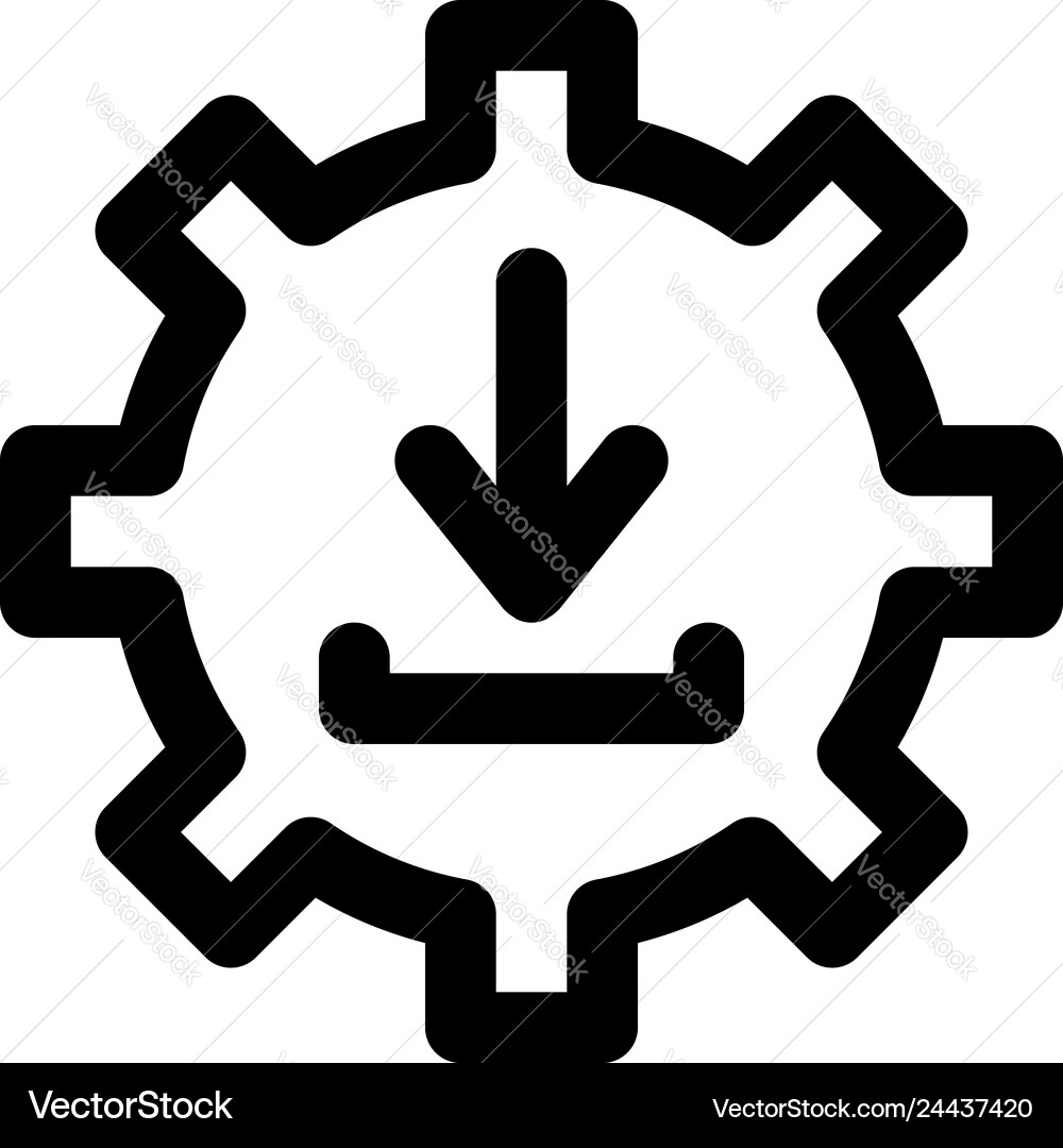 Download icon with line style Royalty Free Vector Image