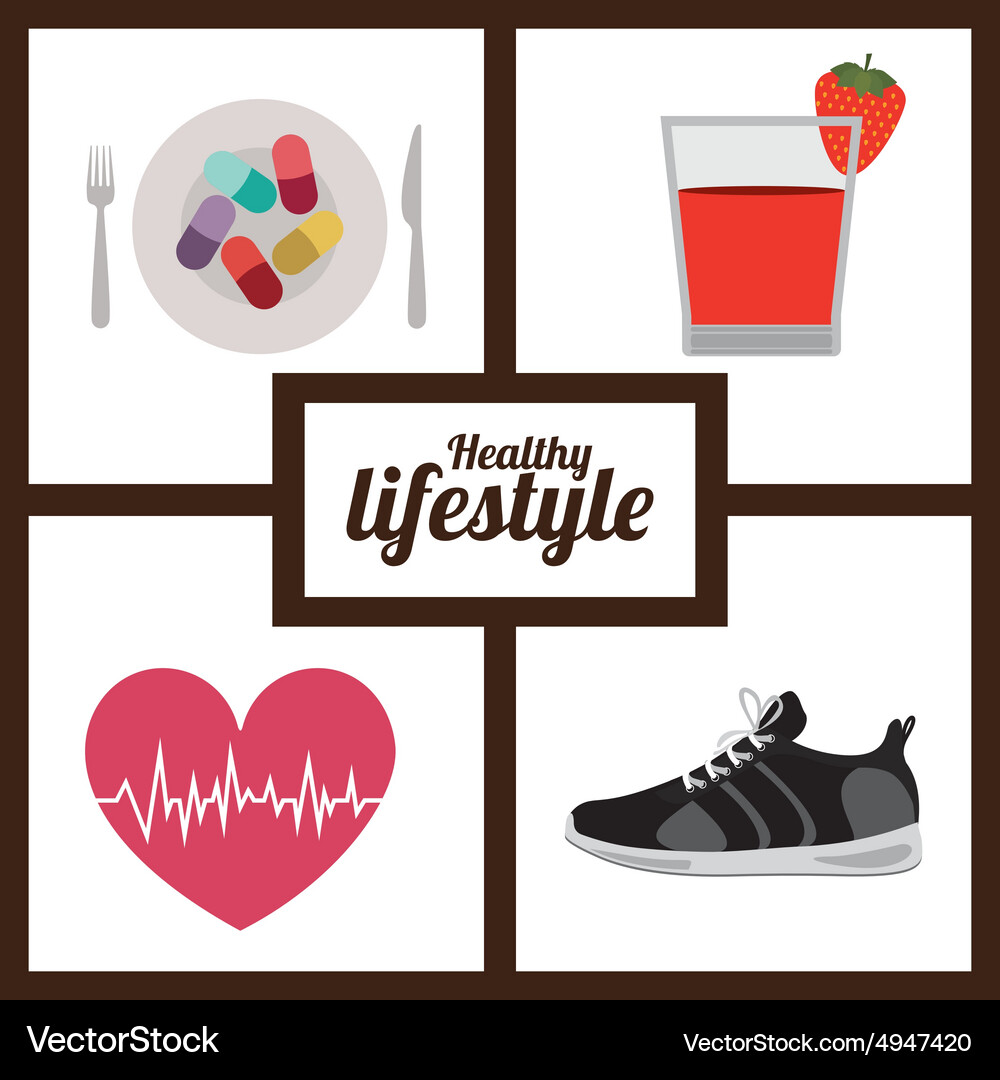 Healthy lifestyle design Royalty Free Vector Image