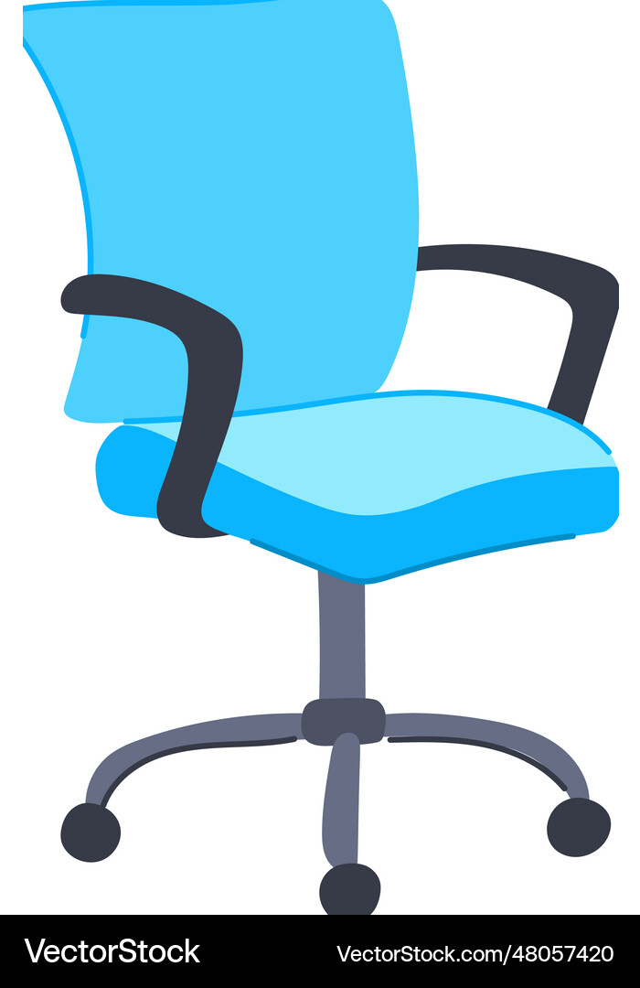 Modern office chair cartoon Royalty Free Vector Image