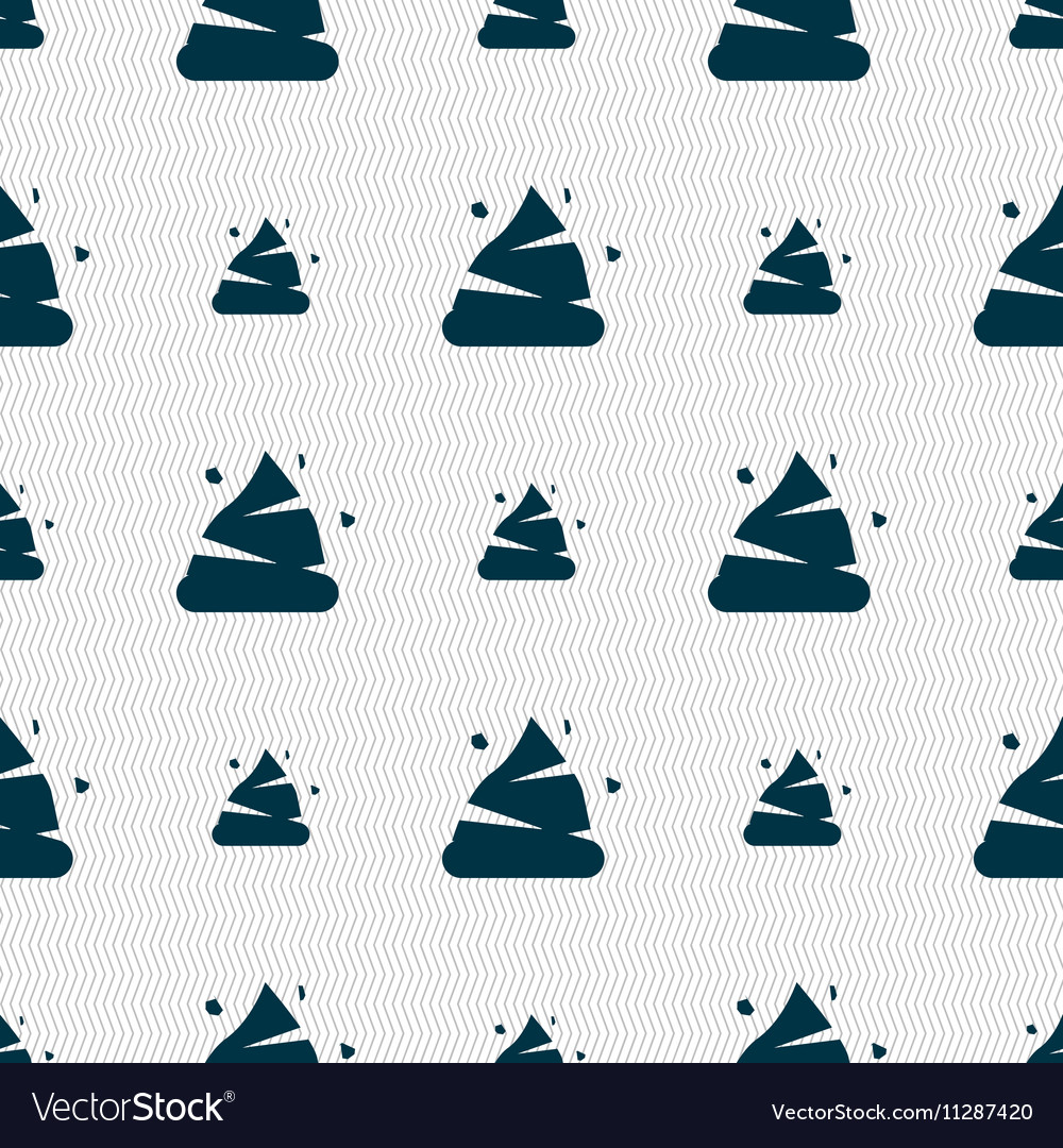 Poo icon sign seamless pattern with geometric Vector Image