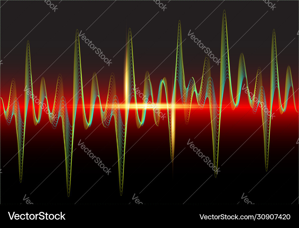 Sound wave rhythm background spectrum color Vector Image