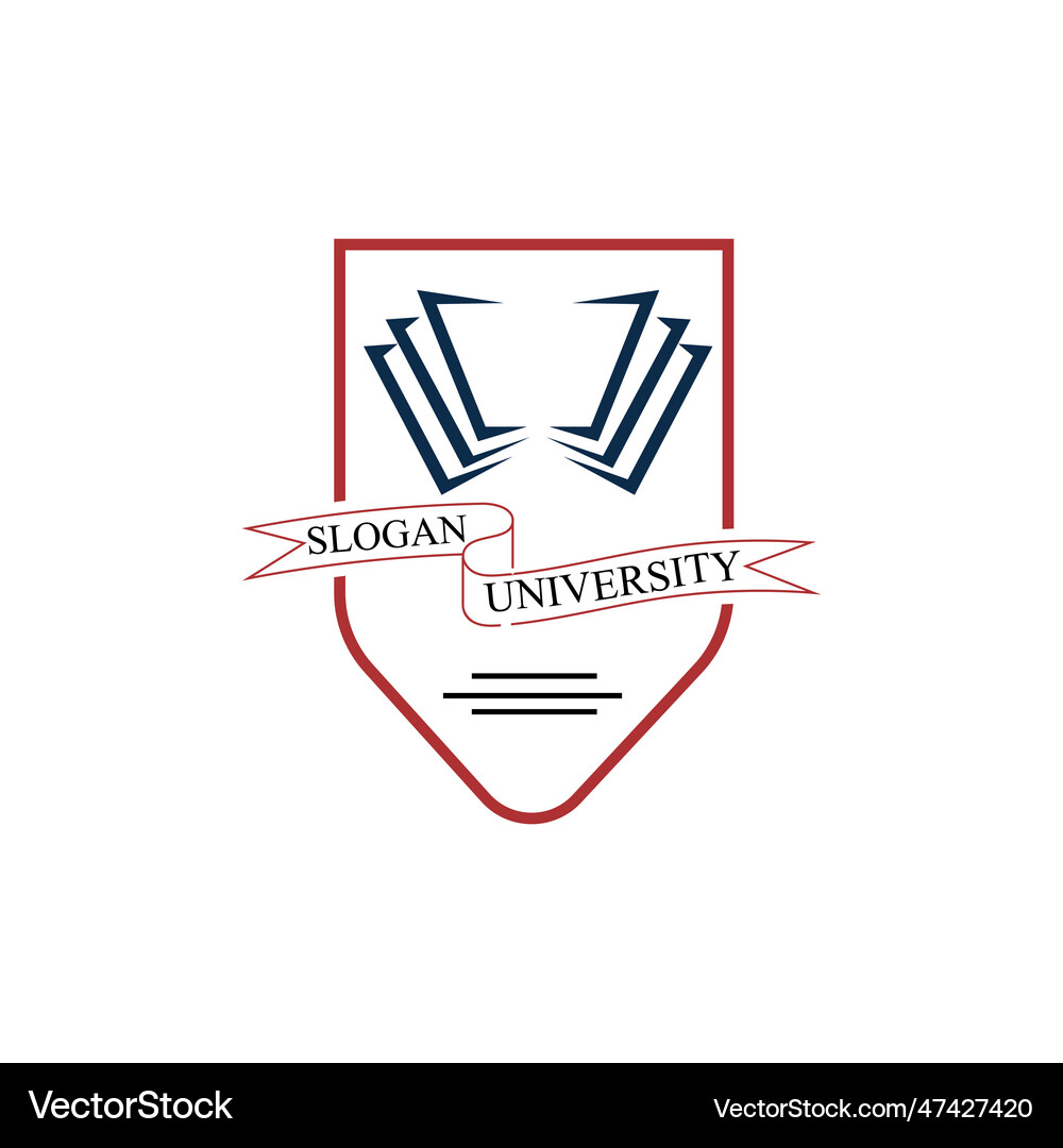 University and academy icons emblems or shields Vector Image