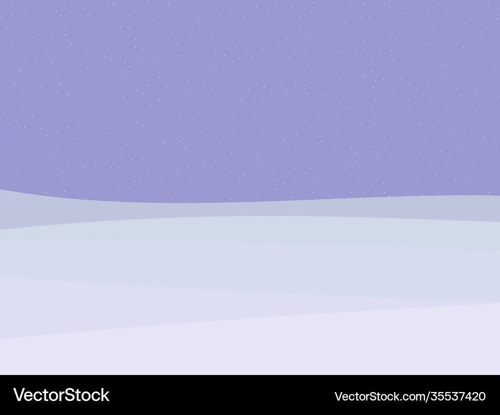Winter landscape with falling snow in minimalist Vector Image