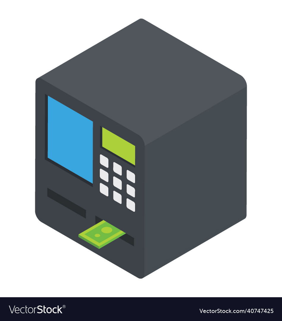 Atm machine Royalty Free Vector Image - VectorStock