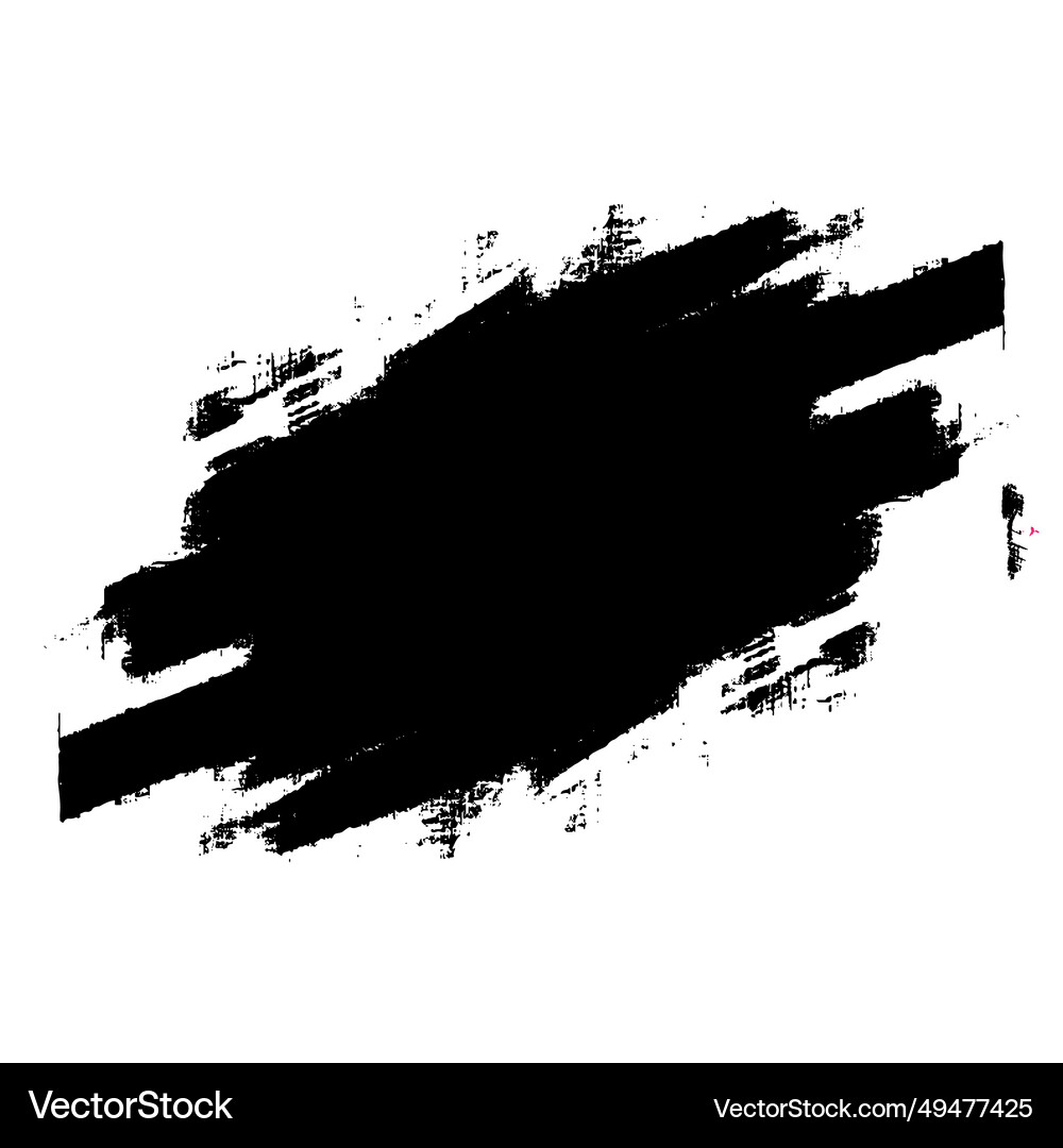 Black paint ink brush stroke line or texture Vector Image