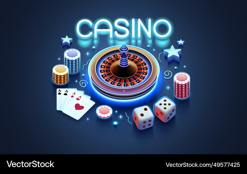 Casino fortune machine winner jackpot Royalty Free Vector