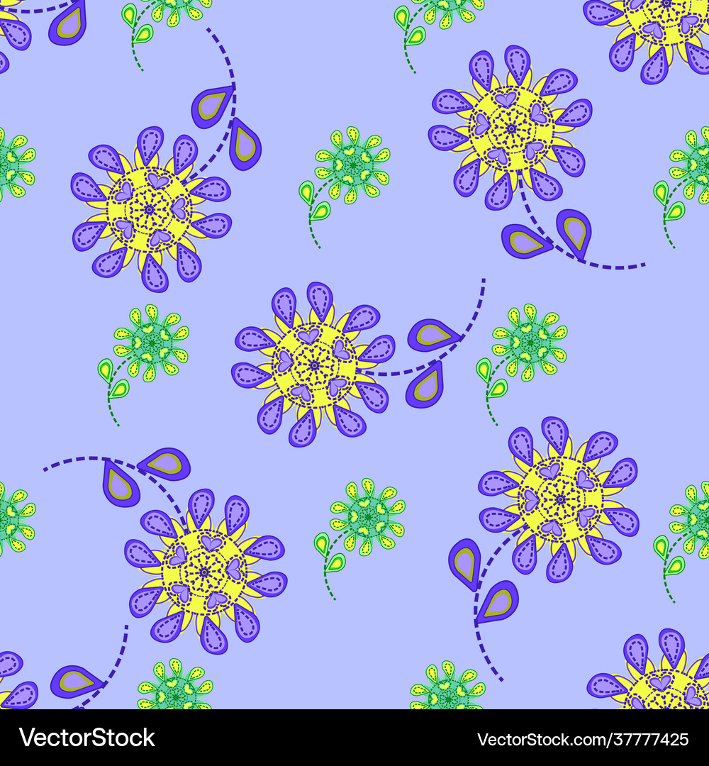 Children texture floral baby pattern seamless Vector Image