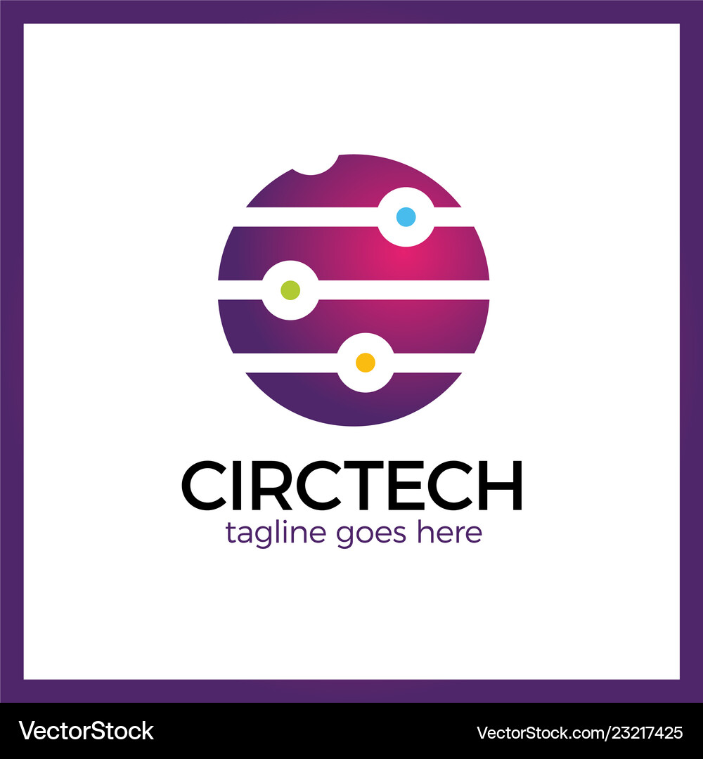 Circle tech logo Royalty Free Vector Image - VectorStock