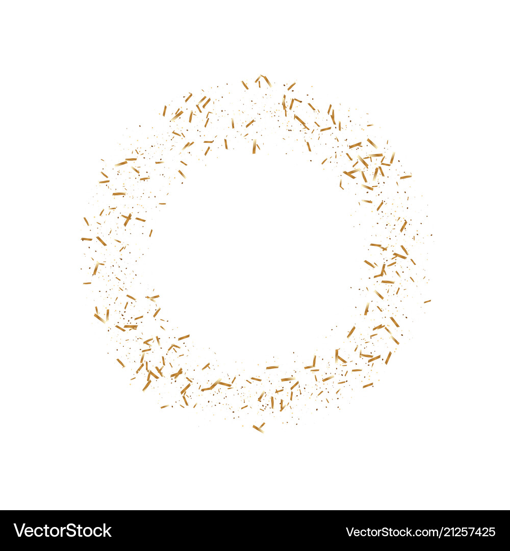 Gold ribbons confetti Royalty Free Vector Image