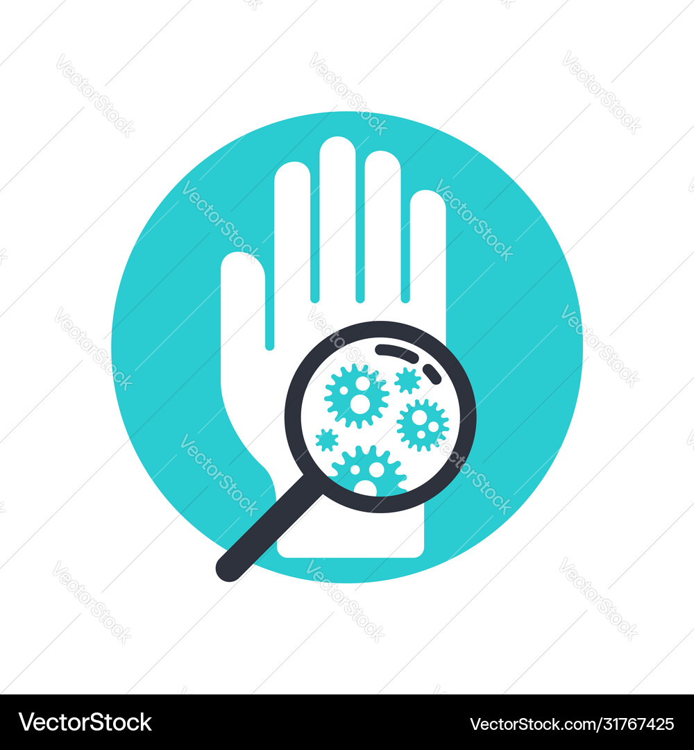 Microbes or virus living on skin surface Vector Image