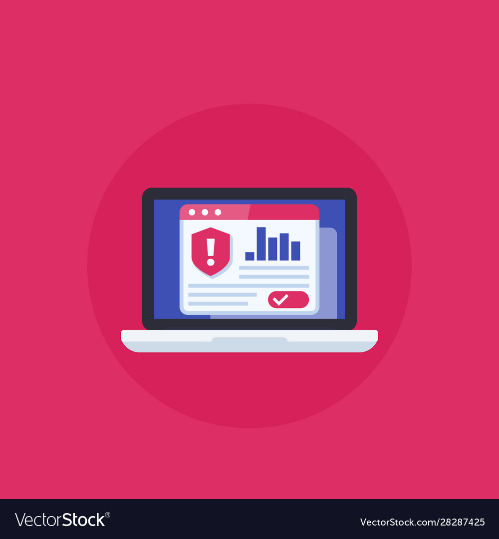 Security notification warning icon Royalty Free Vector Image