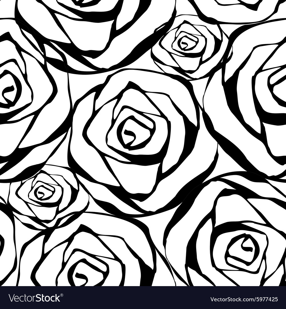 White roses pattern Royalty Free Vector Image - VectorStock
