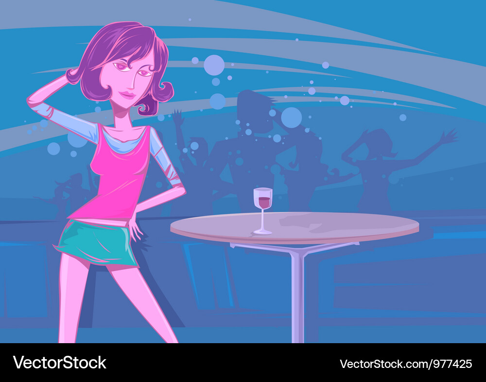 Women at nightclub Royalty Free Vector Image - VectorStock