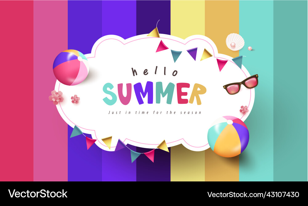 Abstract colorful summer banner background Vector Image