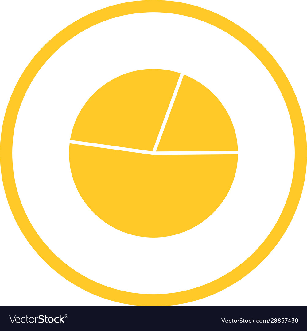 Beautiful pie chart glyph icon Royalty Free Vector Image