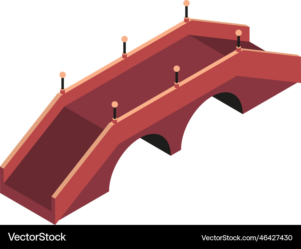 Bridge isometric icon Royalty Free Vector Image
