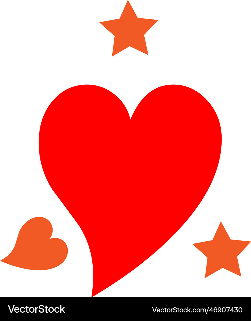 Heart logo color icon design Royalty Free Vector Image