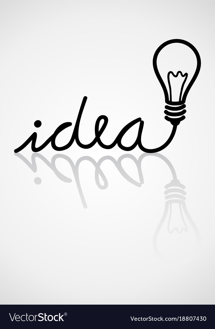 Idea typography Royalty Free Vector Image - VectorStock