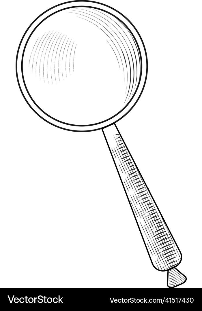 Old magnifying glasssearch symbol Royalty Free Vector Image