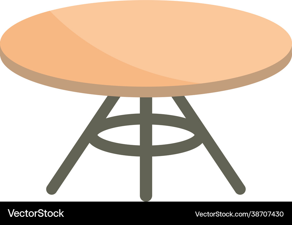Round table furniture Royalty Free Vector Image