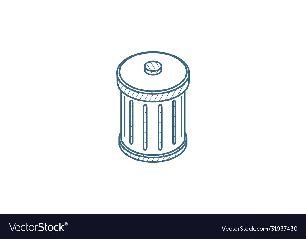 Trash garbage isometric icon 3d line art Vector Image Trash garbage isometric icon 3d line art Vector Image