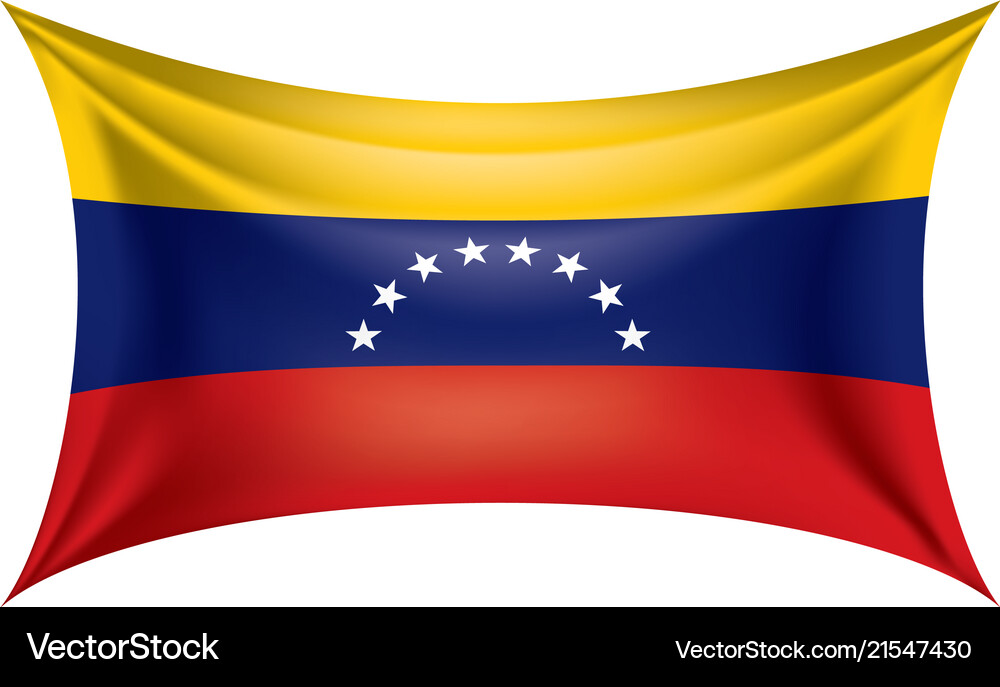 Venezuela flag on a white Royalty Free Vector Image