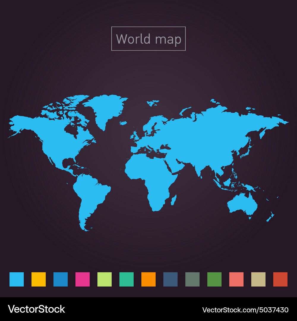 World map Royalty Free Vector Image - VectorStock